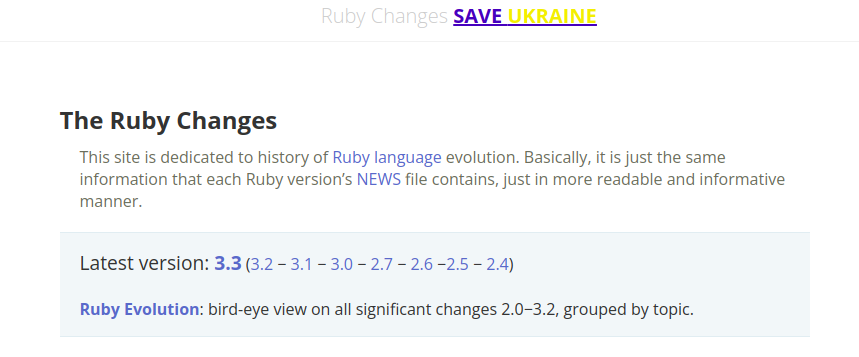 The Ruby Changes - Ruby Changes
